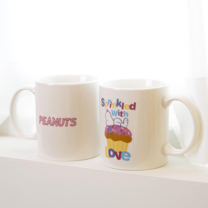 POOM | 스누피 케이크 캐릭터 도자기 머그잔 머그컵 2P