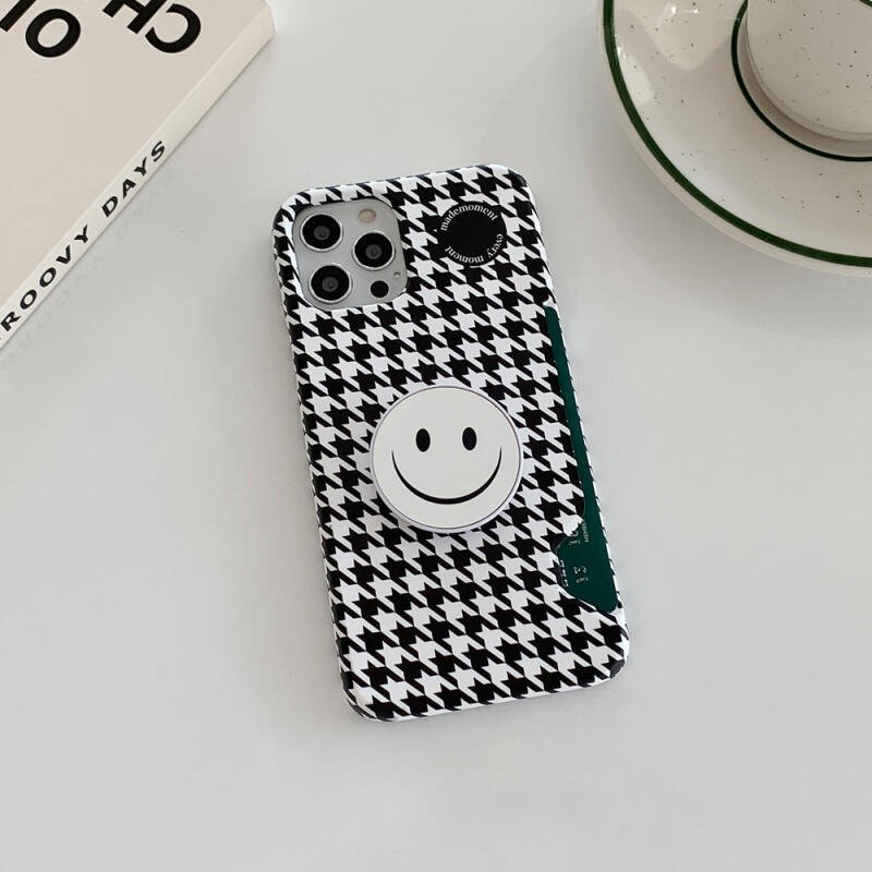 POOM | 하운드체크패턴 디자인 [카드수납 폰케이스]