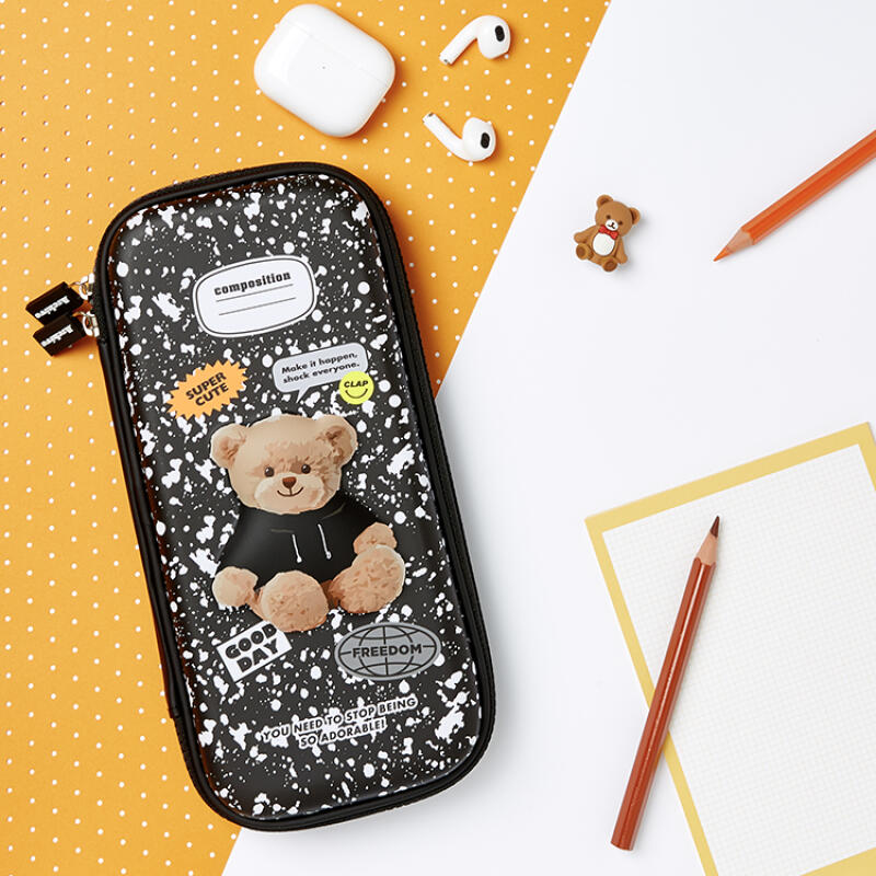 POOM | 1단 곰돌이 파우치 블랙 (17004192)