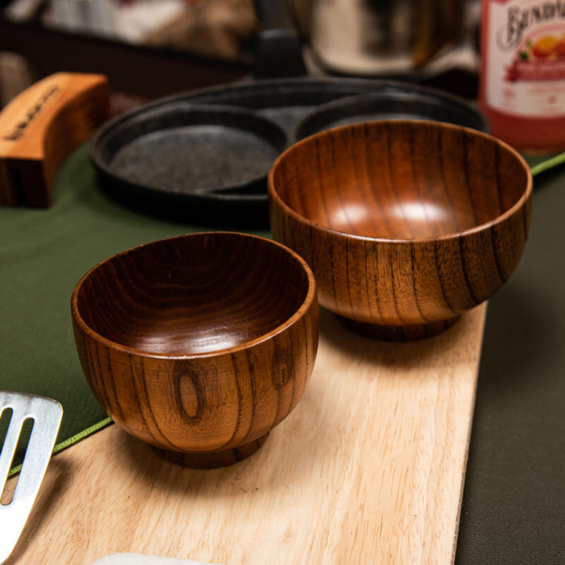 POOM | BUCK703 감성캠핑 우드 원목 식기 밥그릇2P+국그릇2P