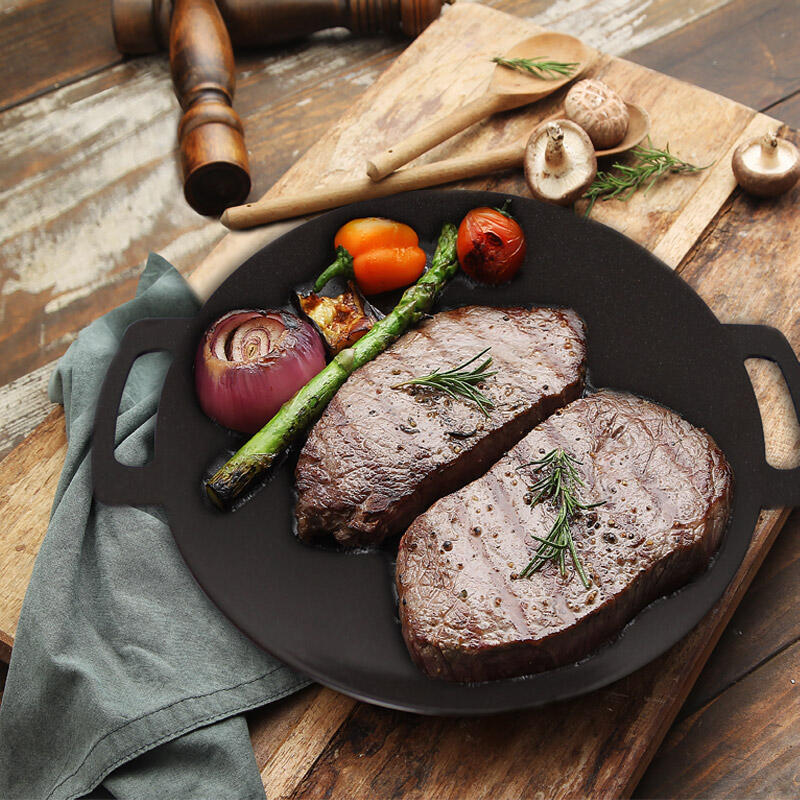 POOM | 긁힘걱정없는 황토도자기 코팅 무쇠 그리들팬(40Cm)