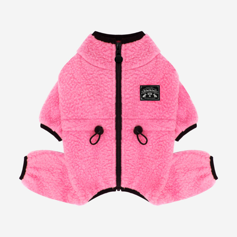 POOM | COLOR FLEECE ZIPUP-PINK(플리스올인원)