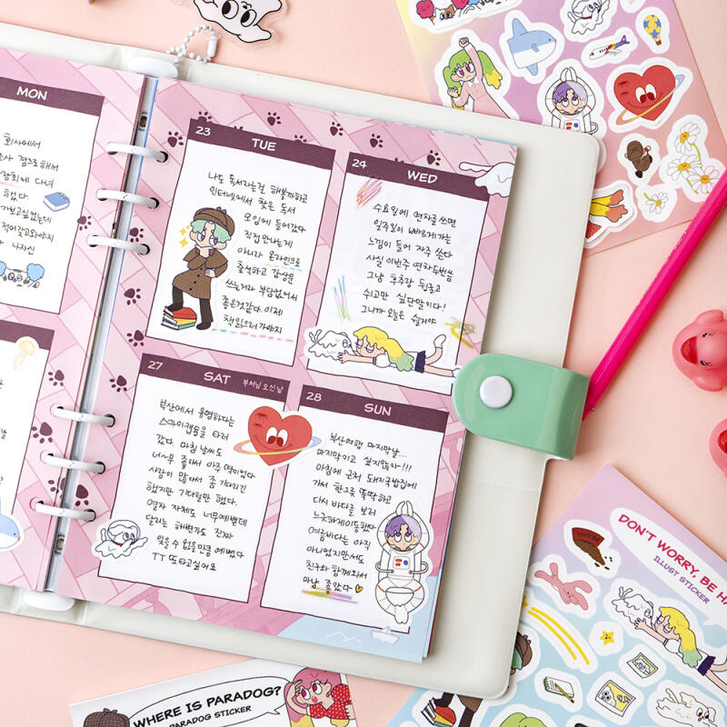 POOM | 루카랩 2023 돈워리 비해피 A5 6공 다이어리 팩