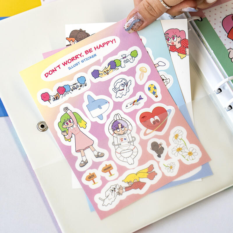 POOM | 루카랩 2023 돈워리 비해피 A5 6공 다이어리 팩