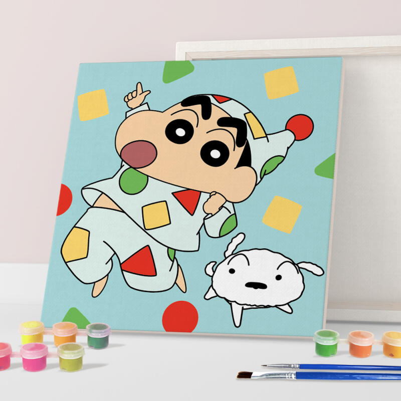 POOM | DIY캔버스형 짱구 그림그리기 20x20cm 꿈나라로떠나요