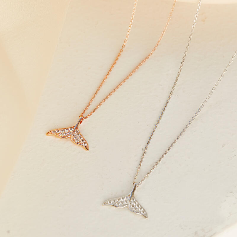 POOM | 바테온 행운 고래꼬리 실버925 목걸이 은