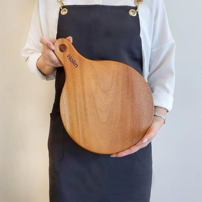 POOM | Holin 마호가니 원목 도마 핸들라운드