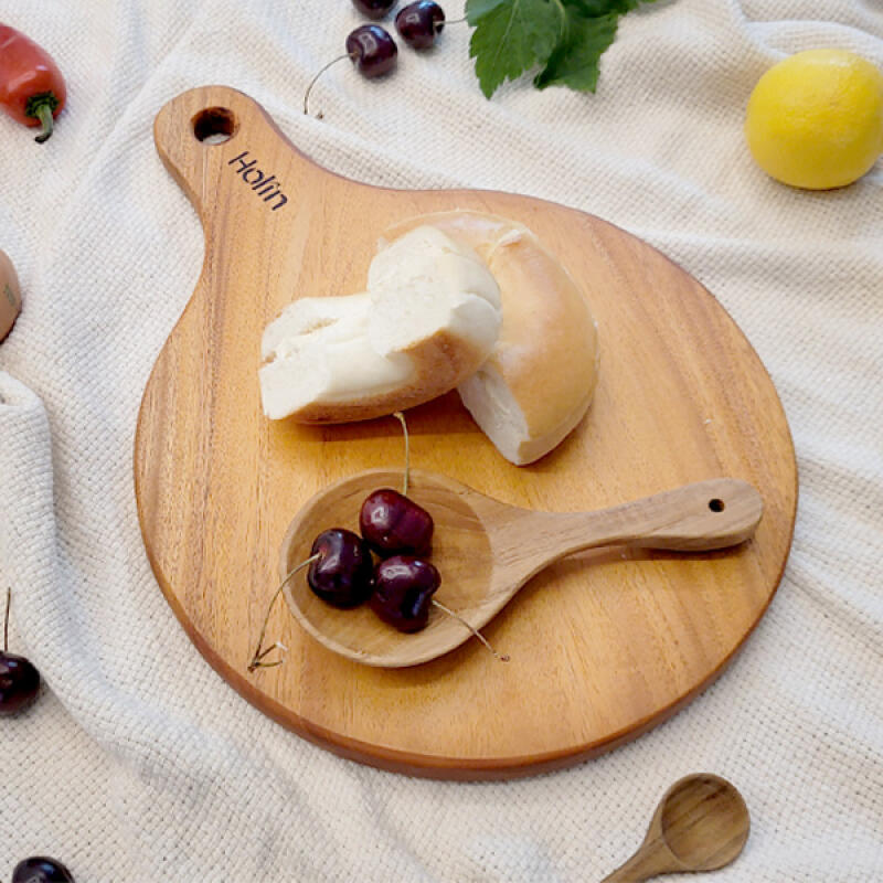 POOM | Holin 마호가니 원목 도마 핸들라운드