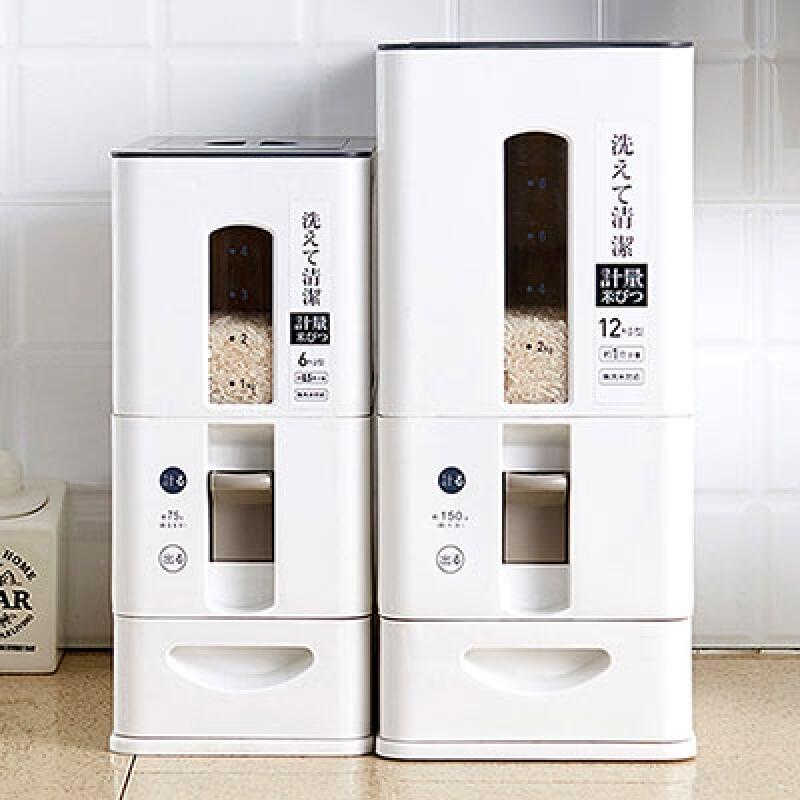 POOM | 일본 버튼식 미니쌀통 6kg 12kg