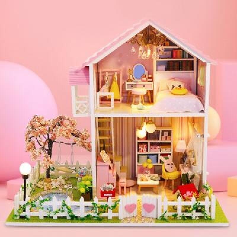 POOM | DIY 미니어처 풀하우스 - 핑크 벚꽃 하우스 NEW