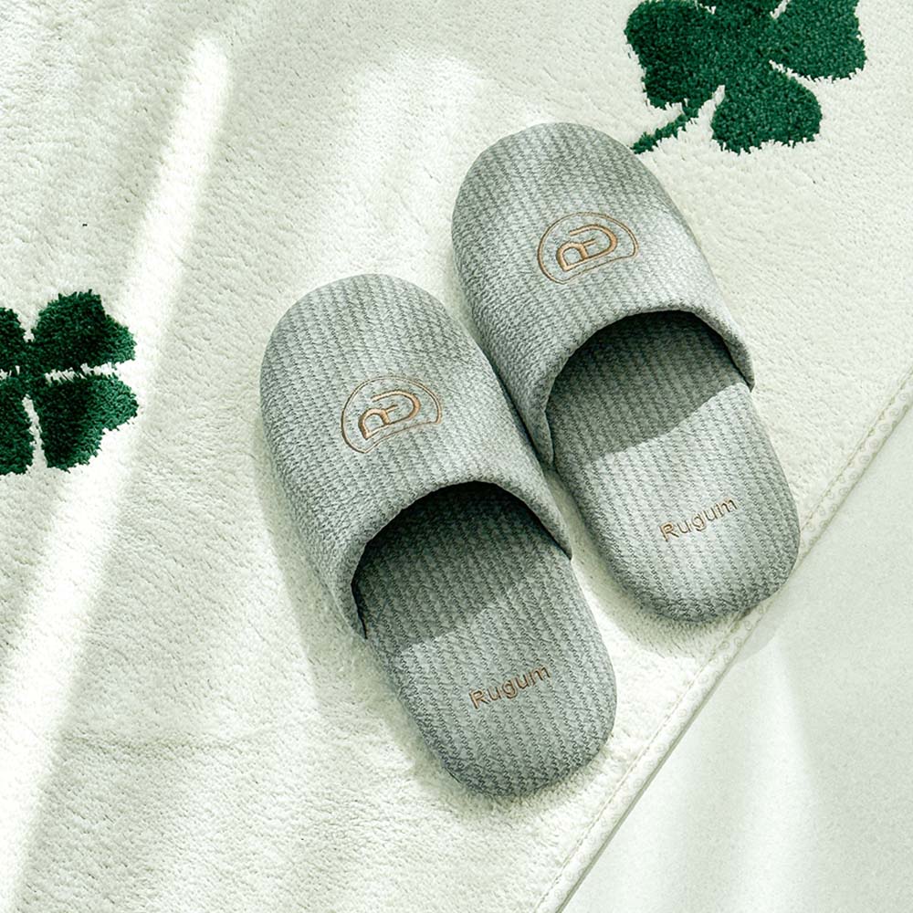 POOM | 면와플 자수로고 거실화 2size