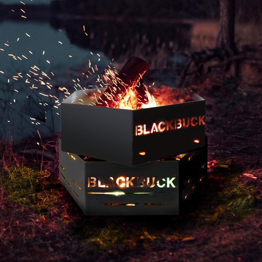 POOM | BUCK703 특가 국내산 불멍캠핑화로대(육각 2단분리형)