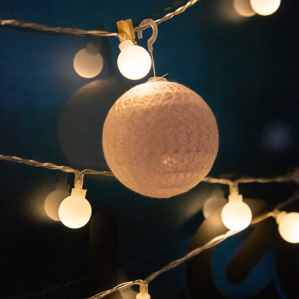 POOM | 크리스마스 벽트리 앵두전구 100구 풀세트 조명 장식