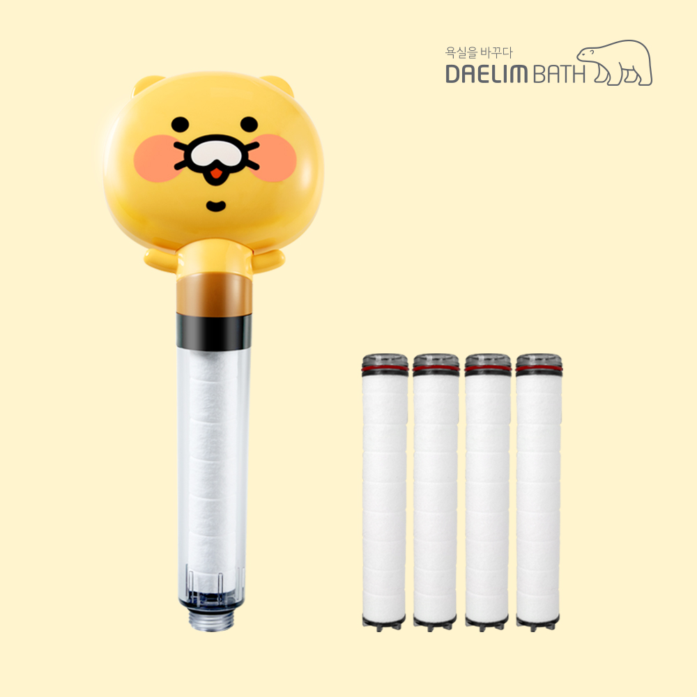 POOM | 카카오프렌즈 녹물염소 필터샤워기[춘식이 + 필터4P]