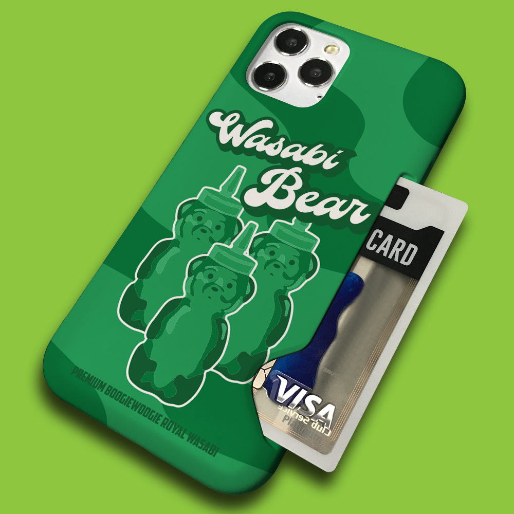 POOM | 슬림카드 케이스 - 와사비 베어(Wasabi Bear)