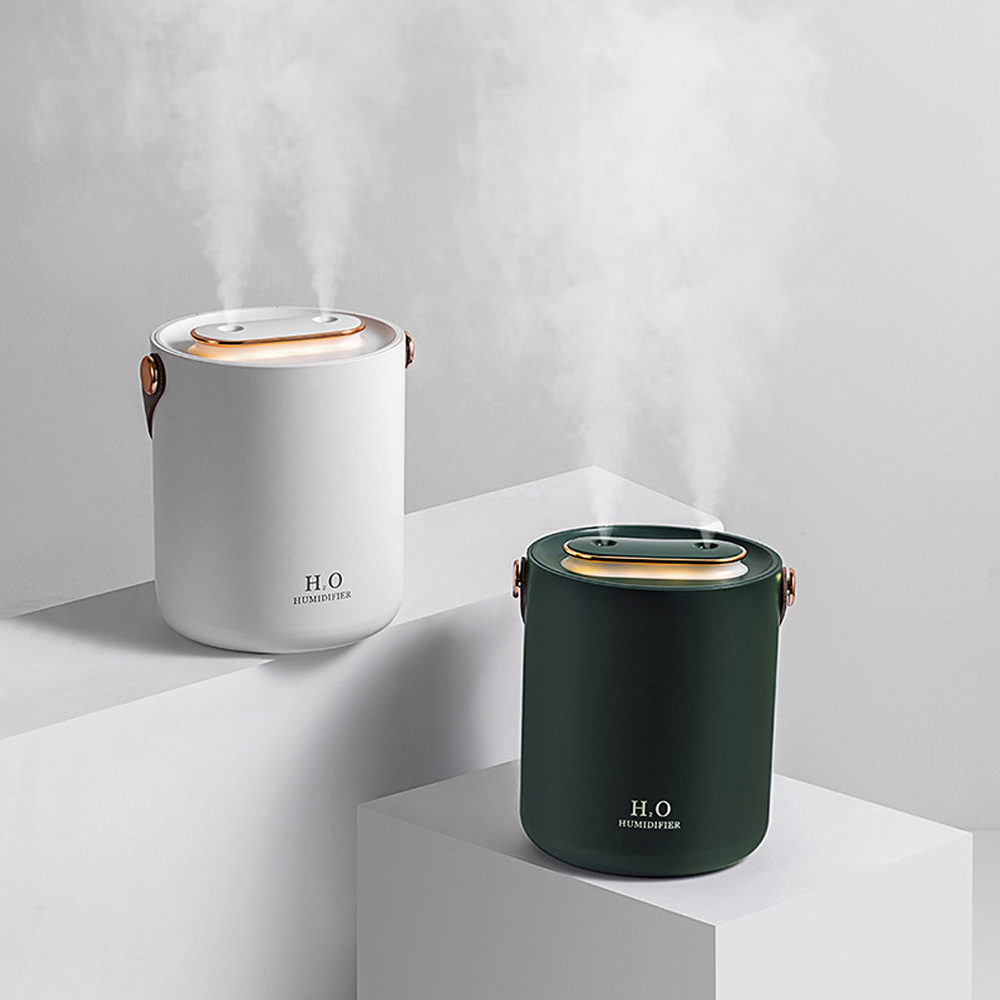 POOM | 미니 가습기 듀얼 미스트 초음파 LED 무드등 1.2L HTL-15