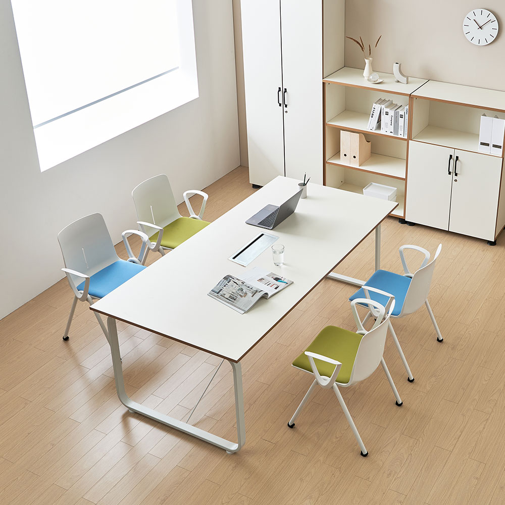 POOM | TS 데임 LPM B형 타공형 회의용테이블 2000x1000