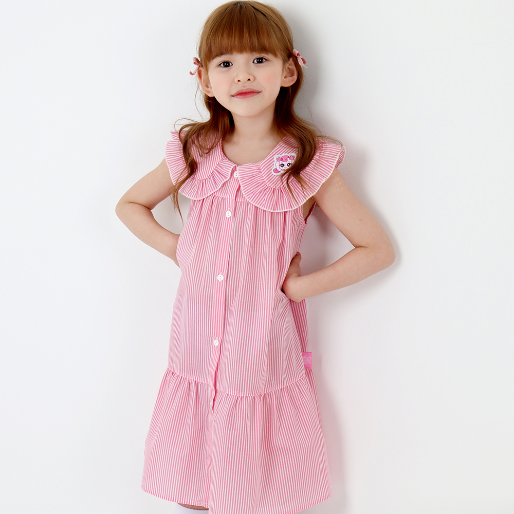 POOM | 캐치! 티니핑 여아용 하츄핑 빅카라 우븐 원피스PK