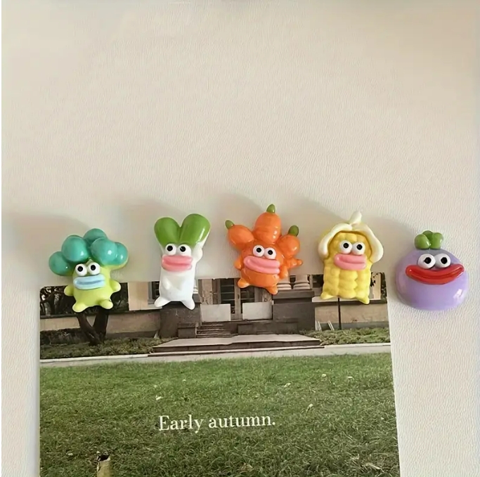 POOM | 5P세트 야채 냉장고 마그넷 자석 주방 장식 네오디움