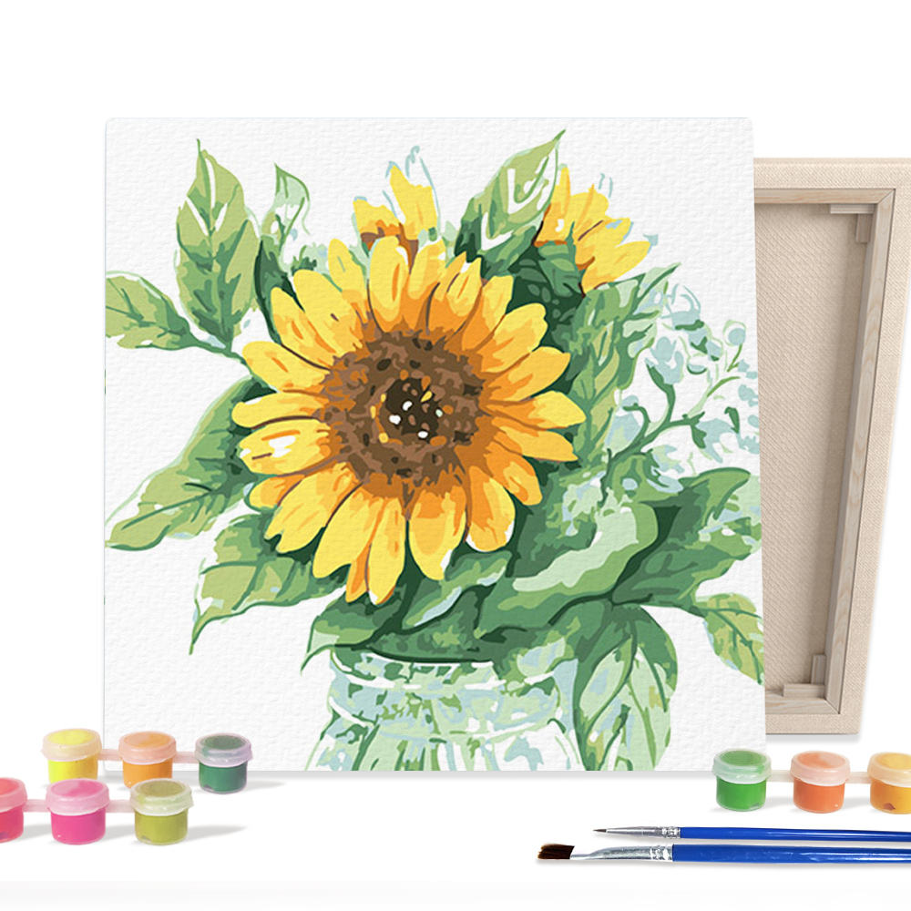 POOM | DIY그림그리기 25x25cm 워터아트_해바라기글라스