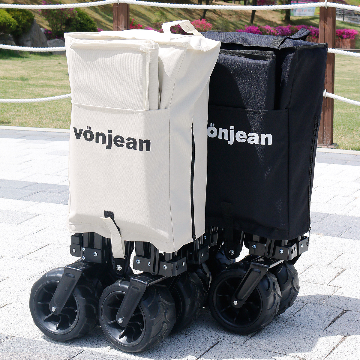 POOM | 본젠 CW-W859 뒷문개방형 접이식 캠핑 웨건 (광폭바퀴)