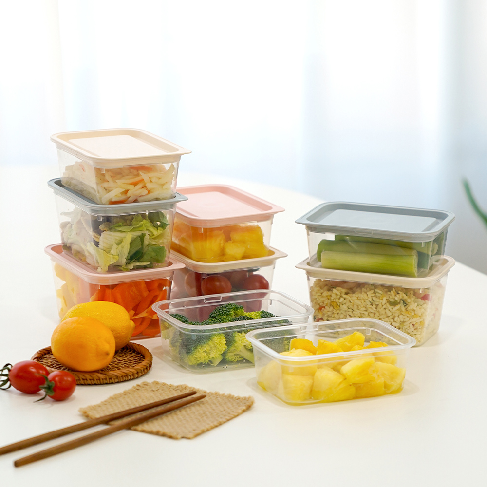 POOM | 심플쿡냉동밥도시락통사각전자렌지용기(400ml)16개