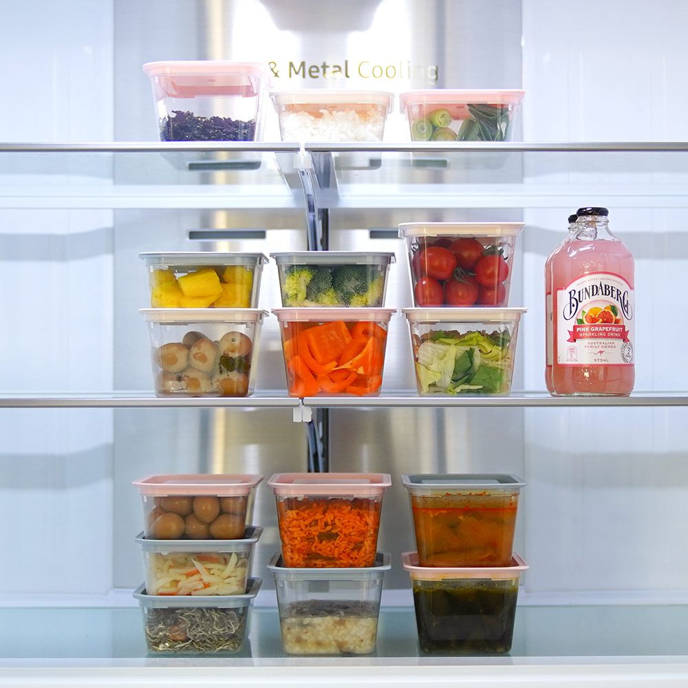 POOM | 심플쿡냉동밥도시락통사각전자렌지용기(400ml)16개