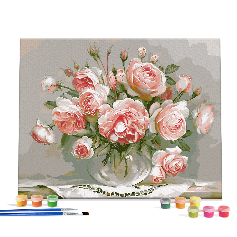 POOM | DIY캔버스형 그림그리기 40x50cm 러블리장미