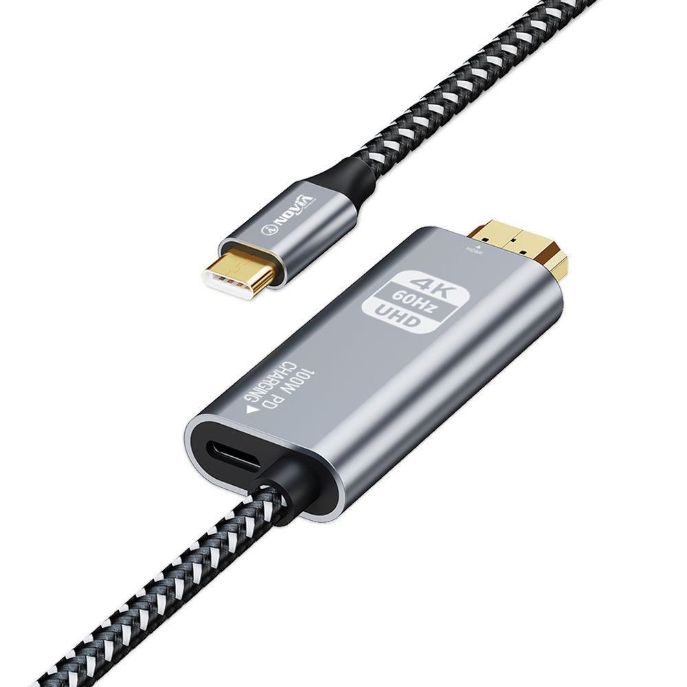 POOM | USB 타입 C to HDMI PD 충전 100W 4K 미러링 케이블