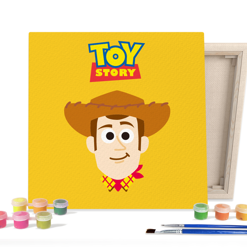 POOM | DIY캔버스형 디즈니 그림그리기 25x25cm 일러스트_우디