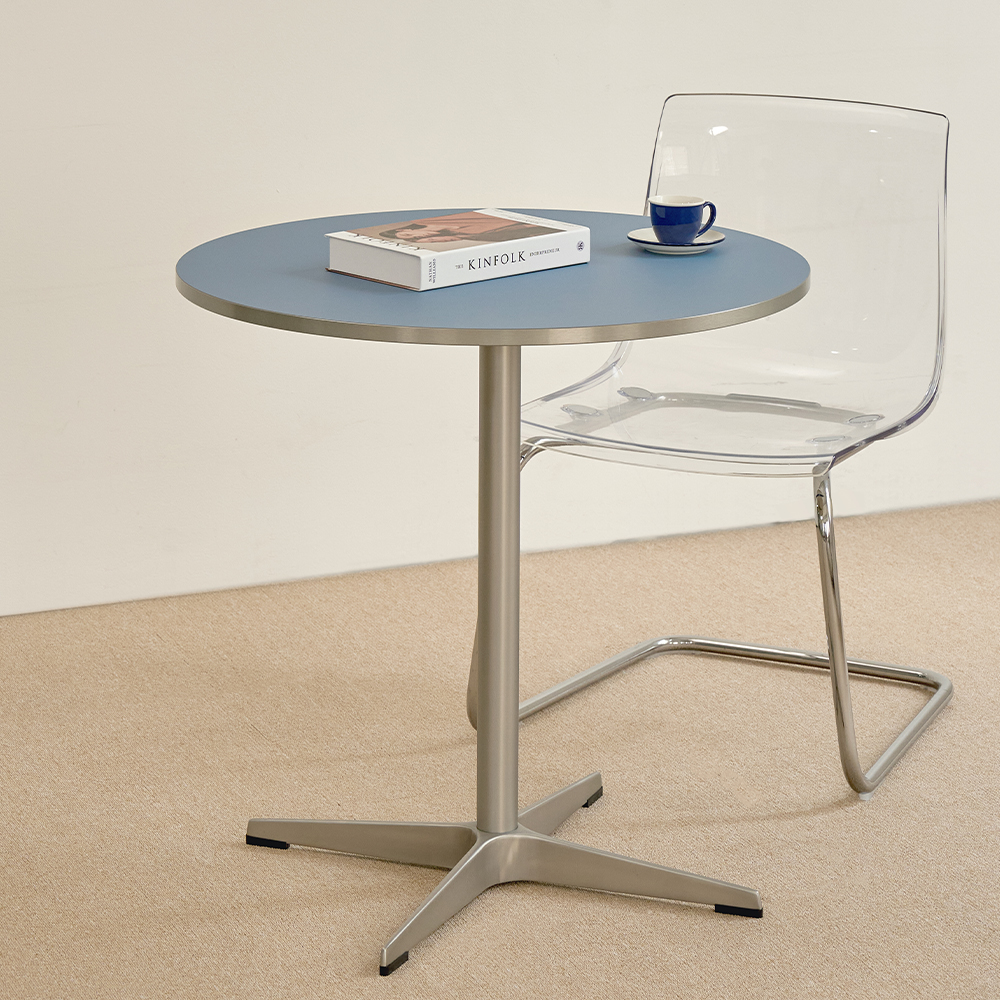 POOM | [FENIX] 델테 800 원형 실버엣지 테이블