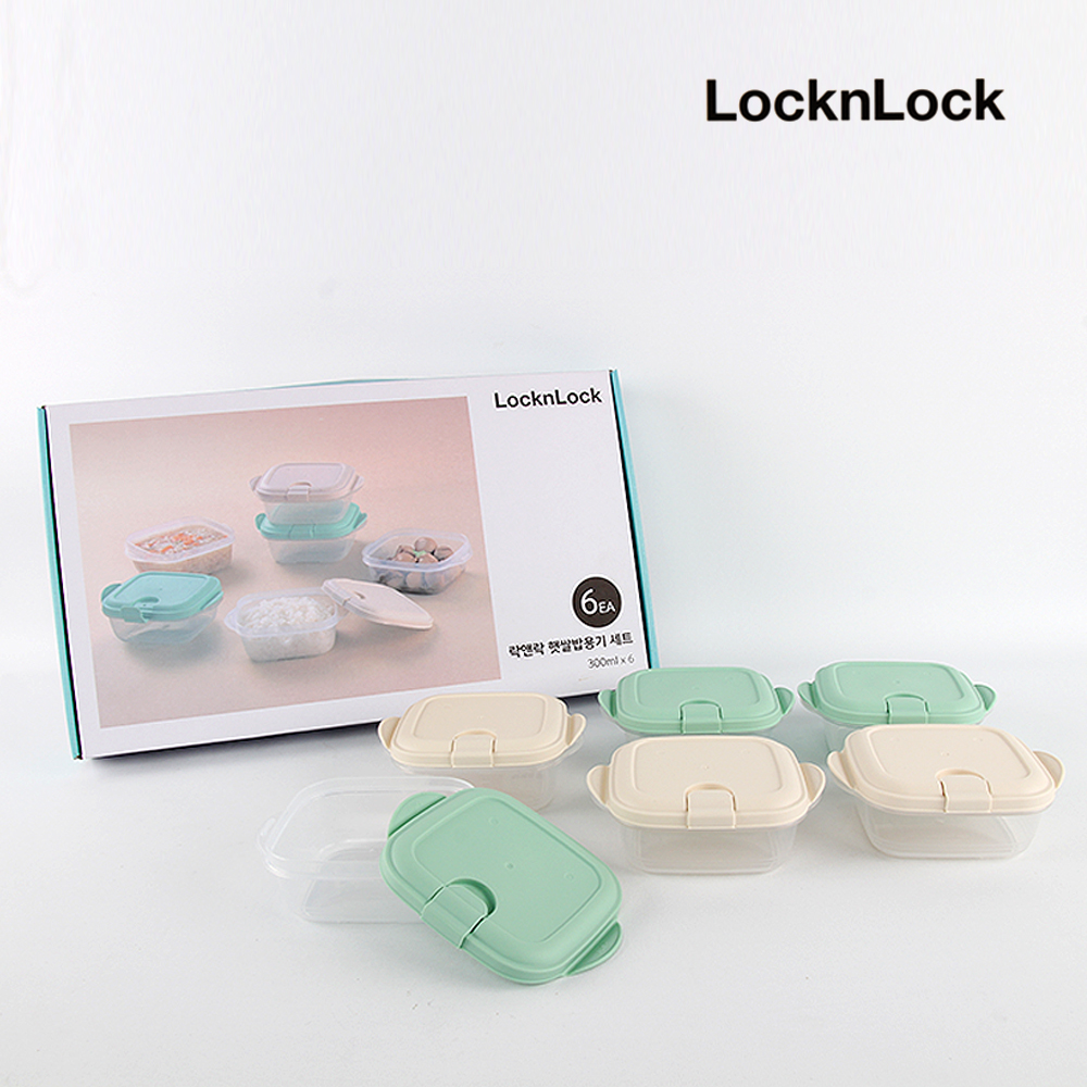 POOM | 락앤락 햇쌀밥용기 선물세트 300ml x 6개입