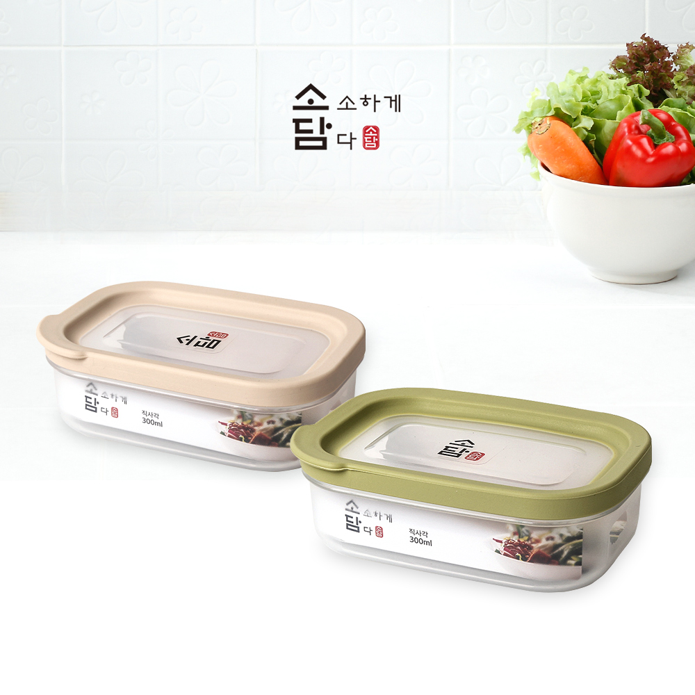 POOM | 소담 직사각 (1호) 밀폐용기 300ml