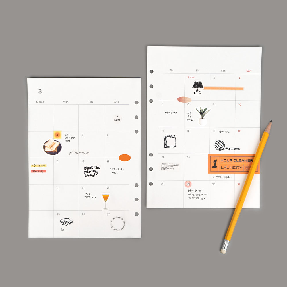 POOM | 루카랩 A5 2024 6공 날짜형 리필속지