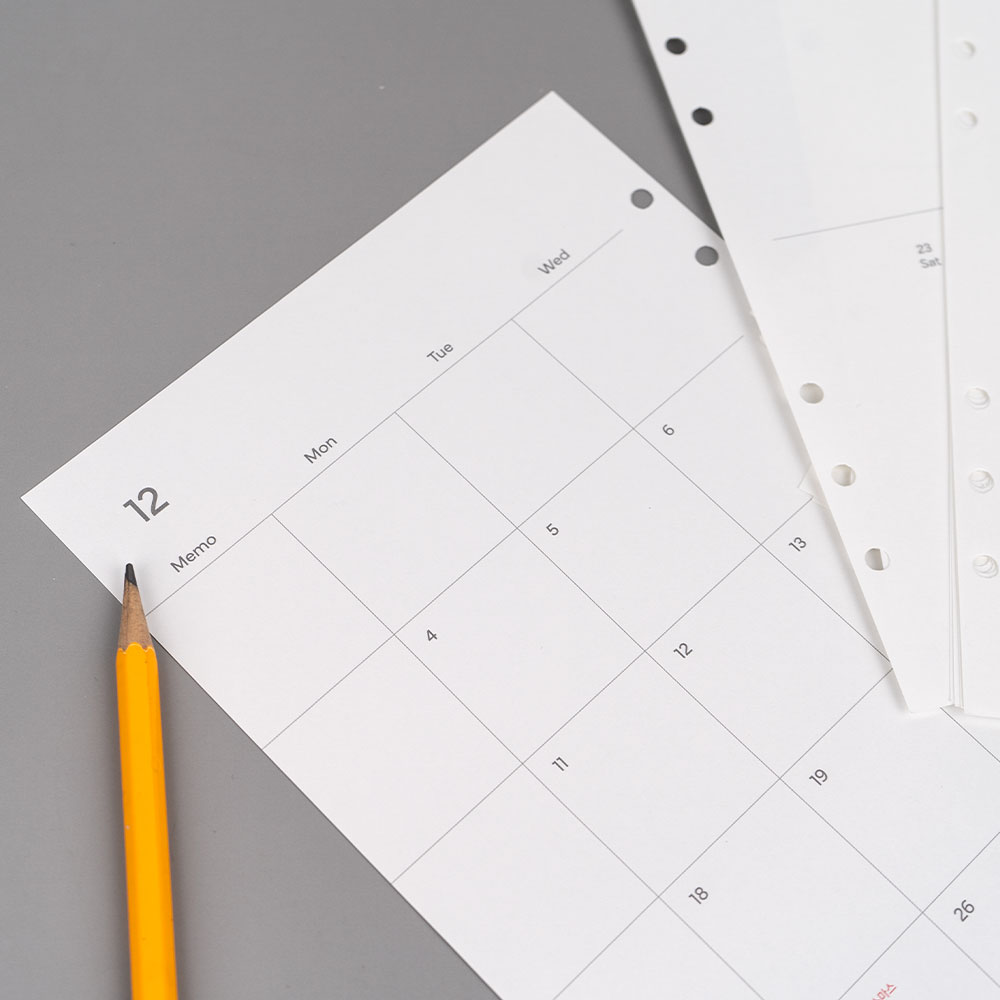 POOM | 루카랩 A5 2024 6공 날짜형 리필속지