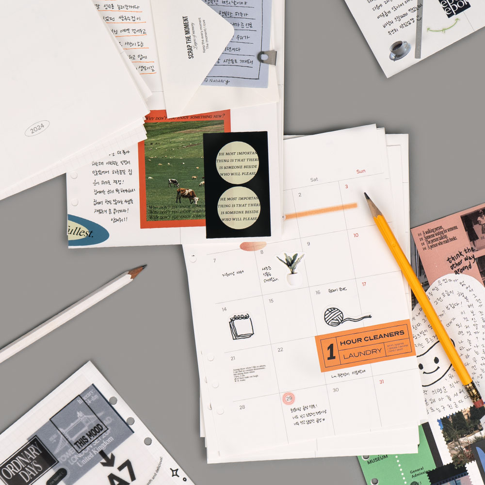 POOM | 루카랩 A5 2024 6공 날짜형 리필속지