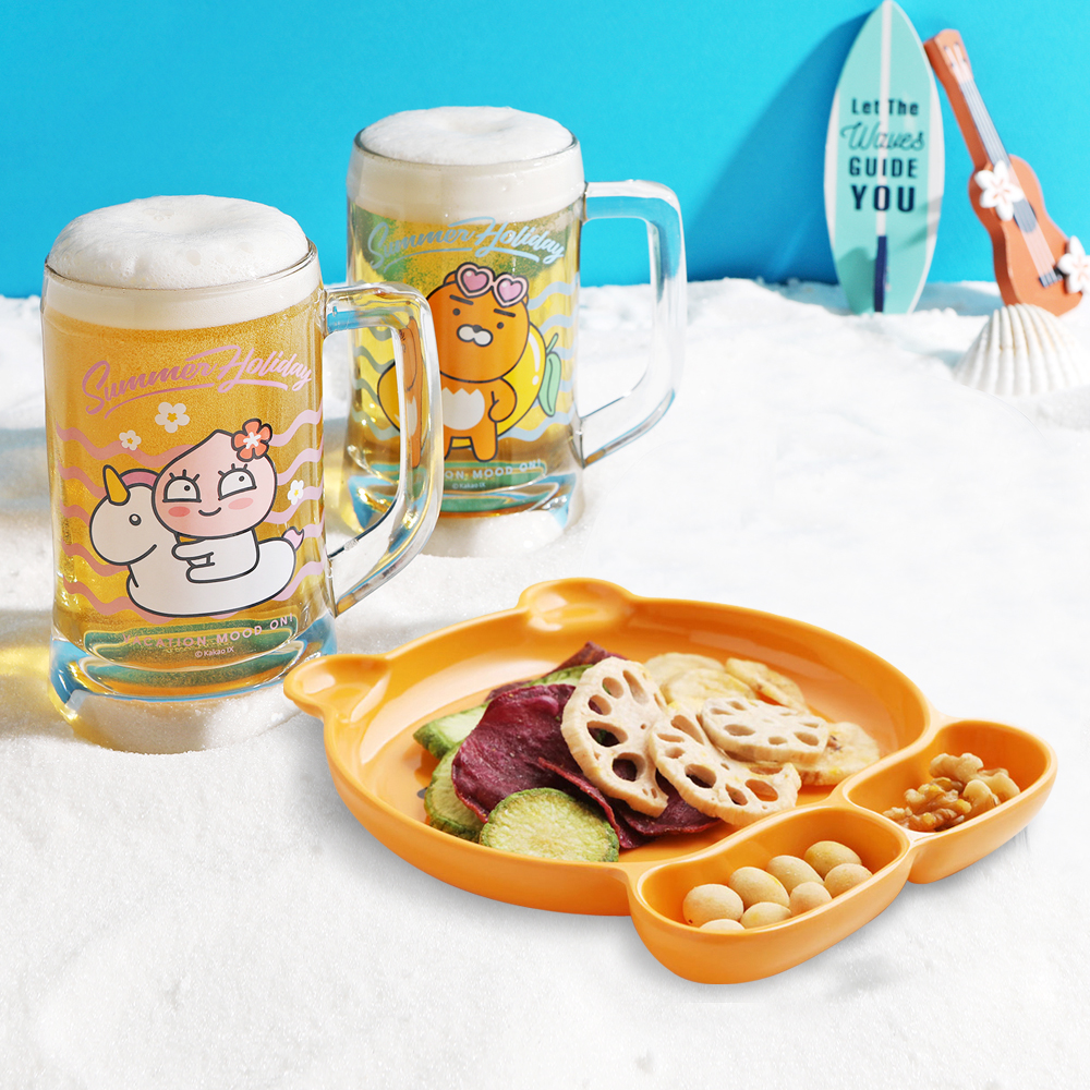 POOM | [KAKAO]카카오프렌즈 썸머홀리데이 호프잔 2P + 안주접