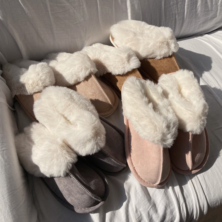 POOM | 스타잇 모카 스웨이드 어그퍼슬리퍼(4color)