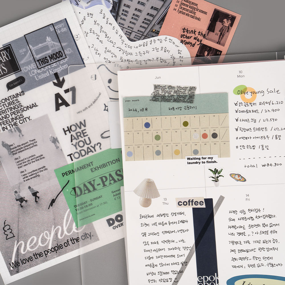 POOM | 루카랩 A5 2024 6공 날짜형 리필속지