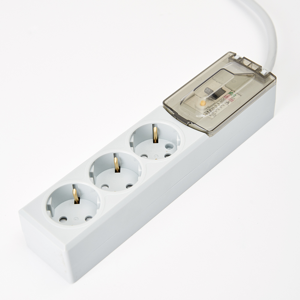 POOM | 3구 고용량멀티탭 접지 누전차단기 멀티콘센트 전선 (20A) 2M 3M 5M