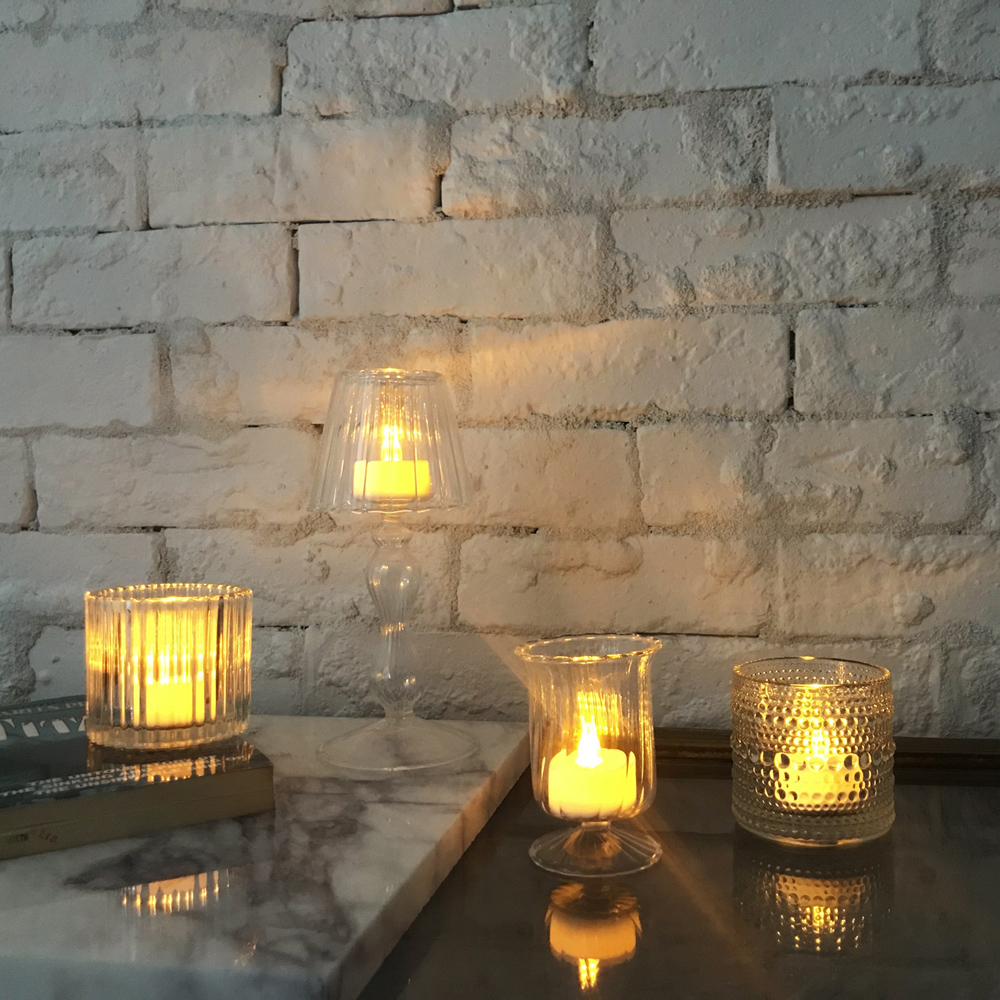 POOM | 엔틱 글라스 티라이트 초 홀더 2type