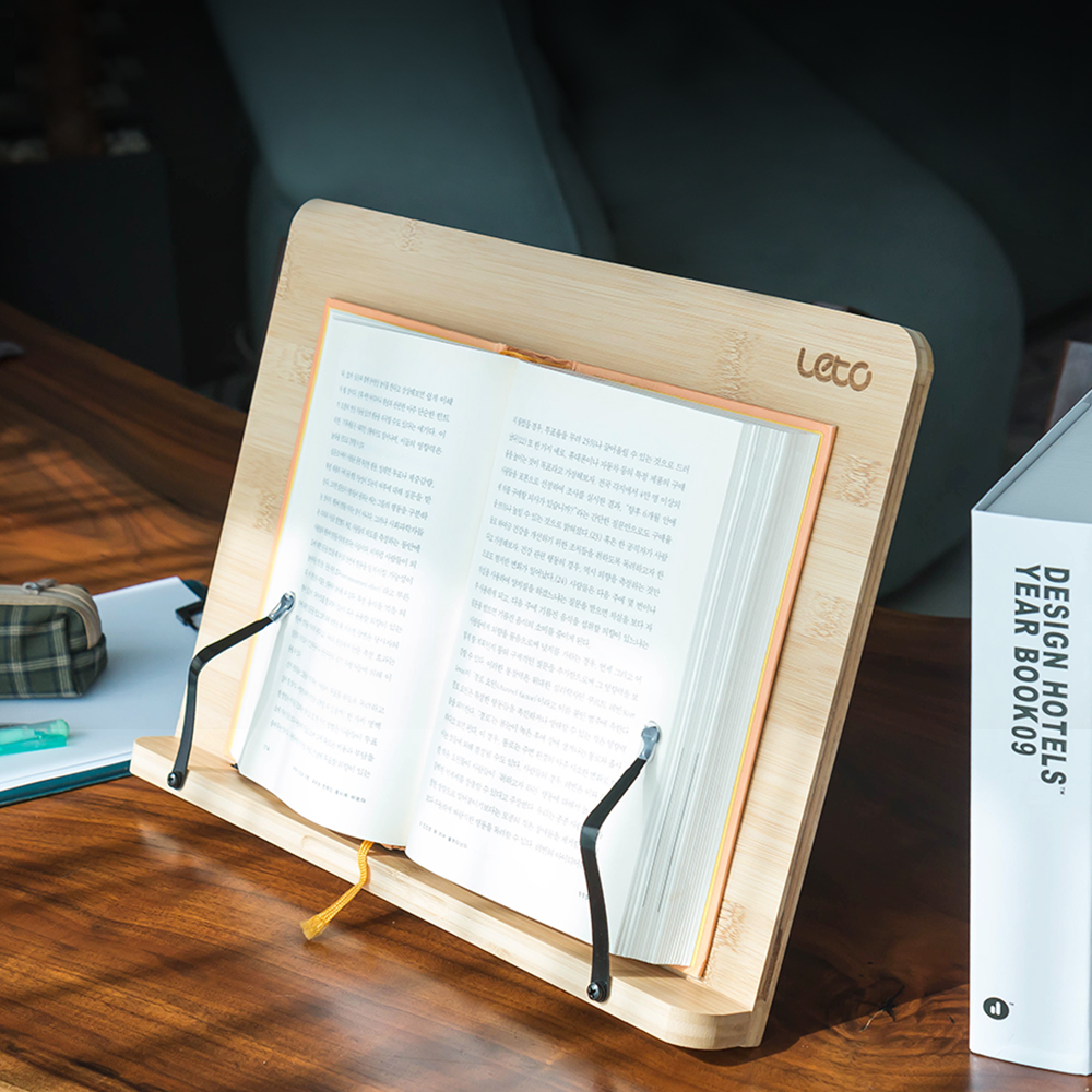 POOM | 레토 대나무 원목 대형 와이드 독서대 LRB-B01