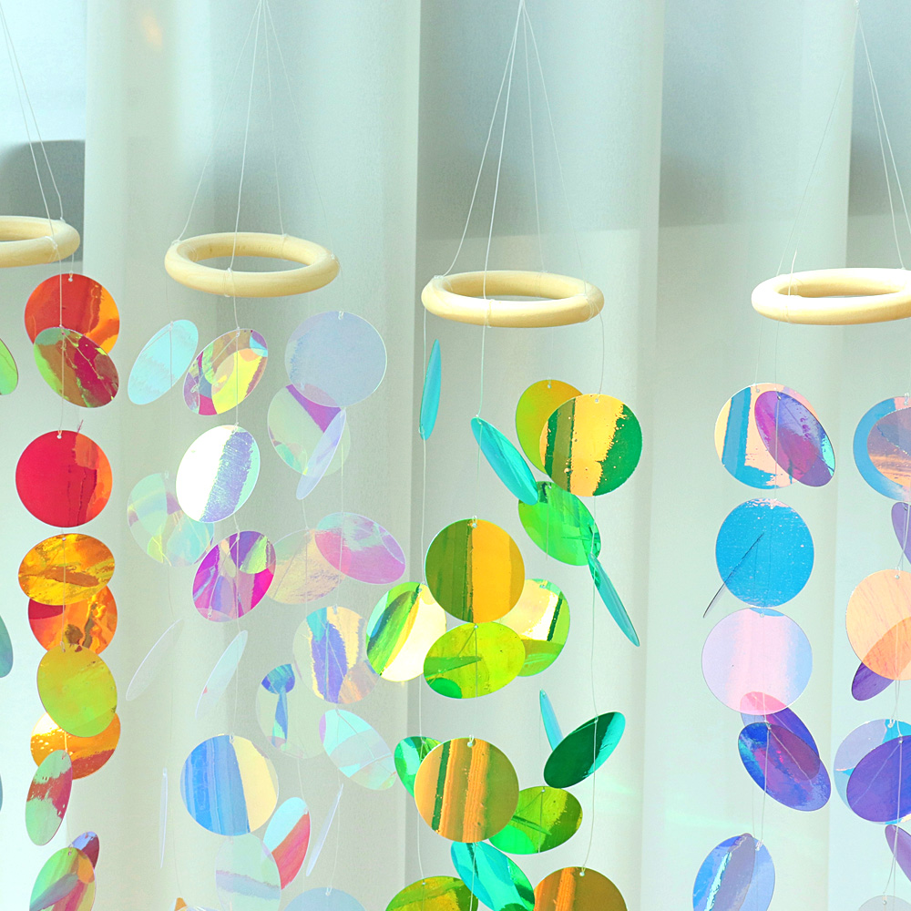 POOM | DIY 봉봉 스팽글 홀로그램 모빌 썬캐쳐 만들기 키트