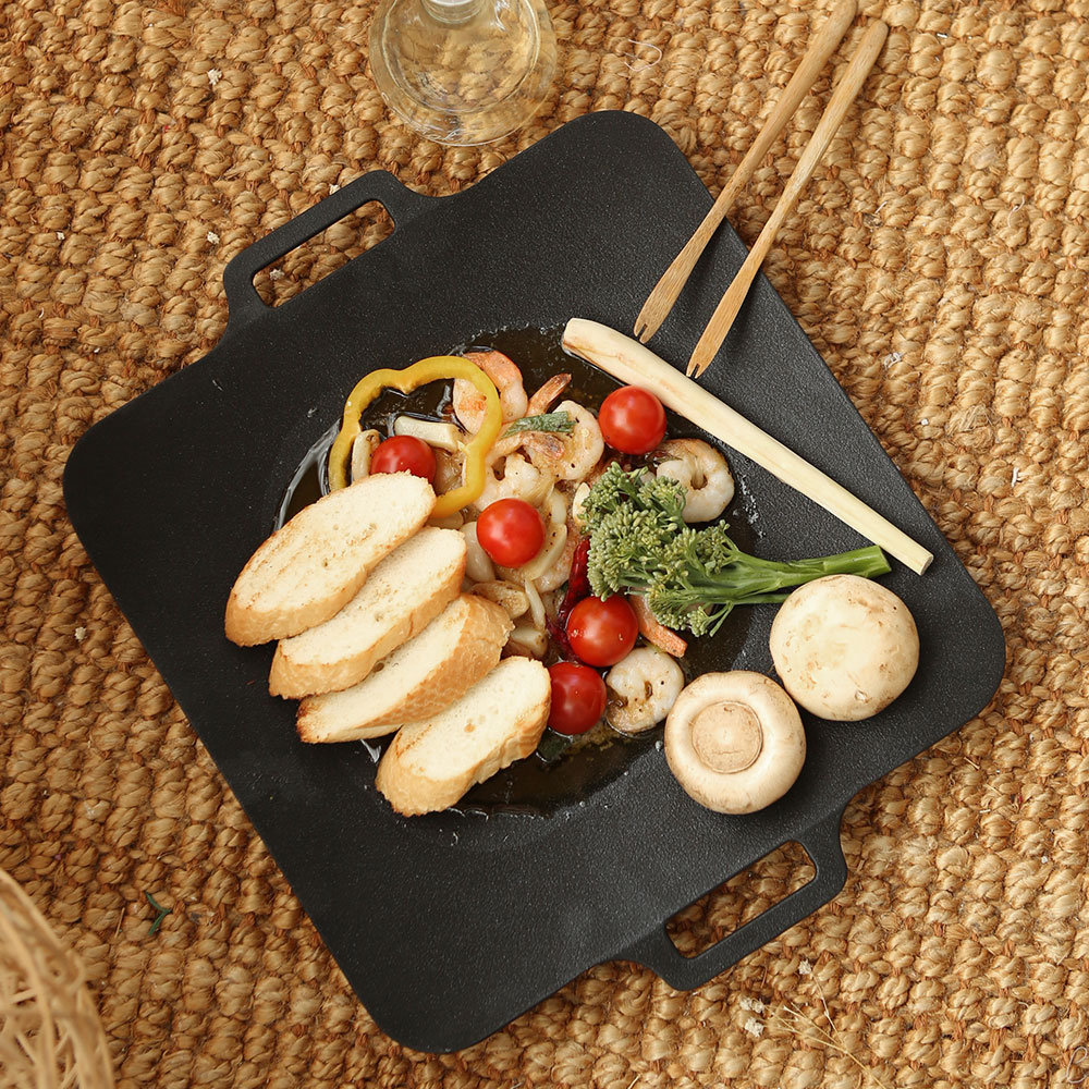 POOM | IH 인덕션 이브로 캠핑 사각 그리들 31cm