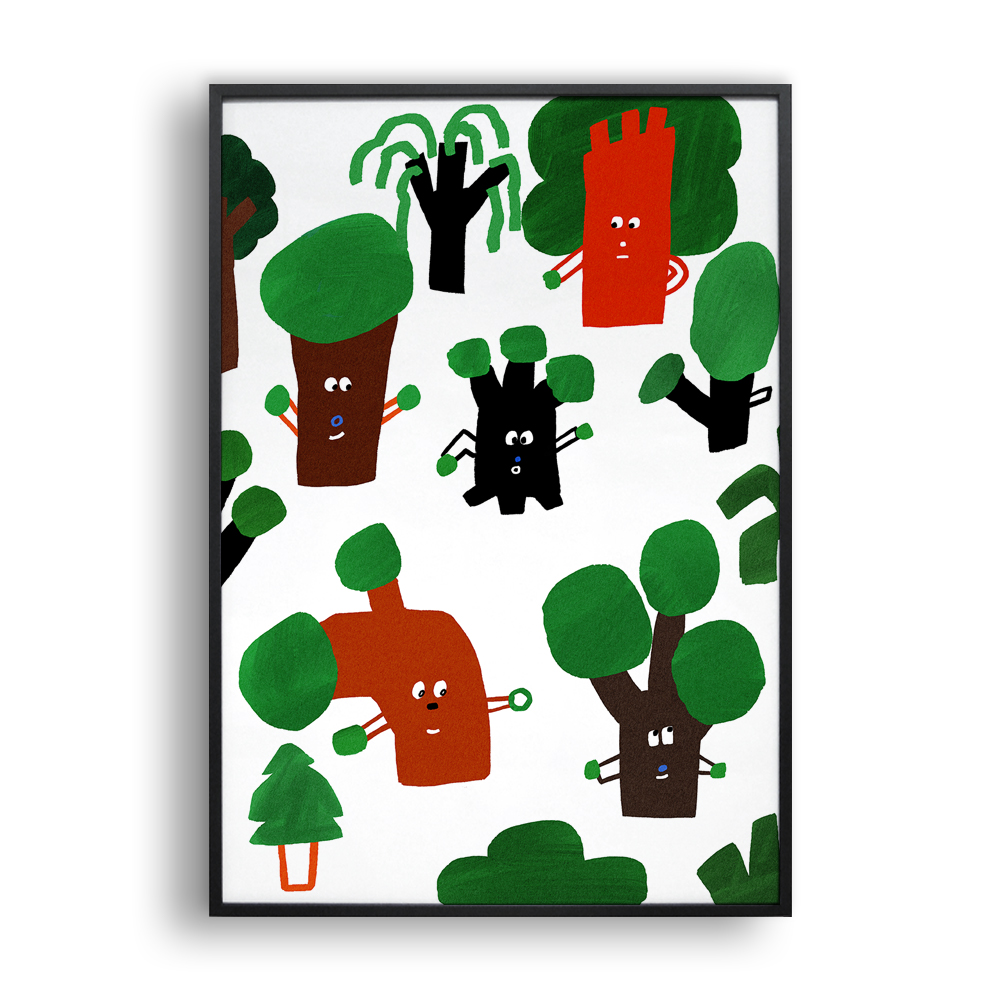 POOM | 여름 초록 나무 (Art Print) / 일러스트 액자