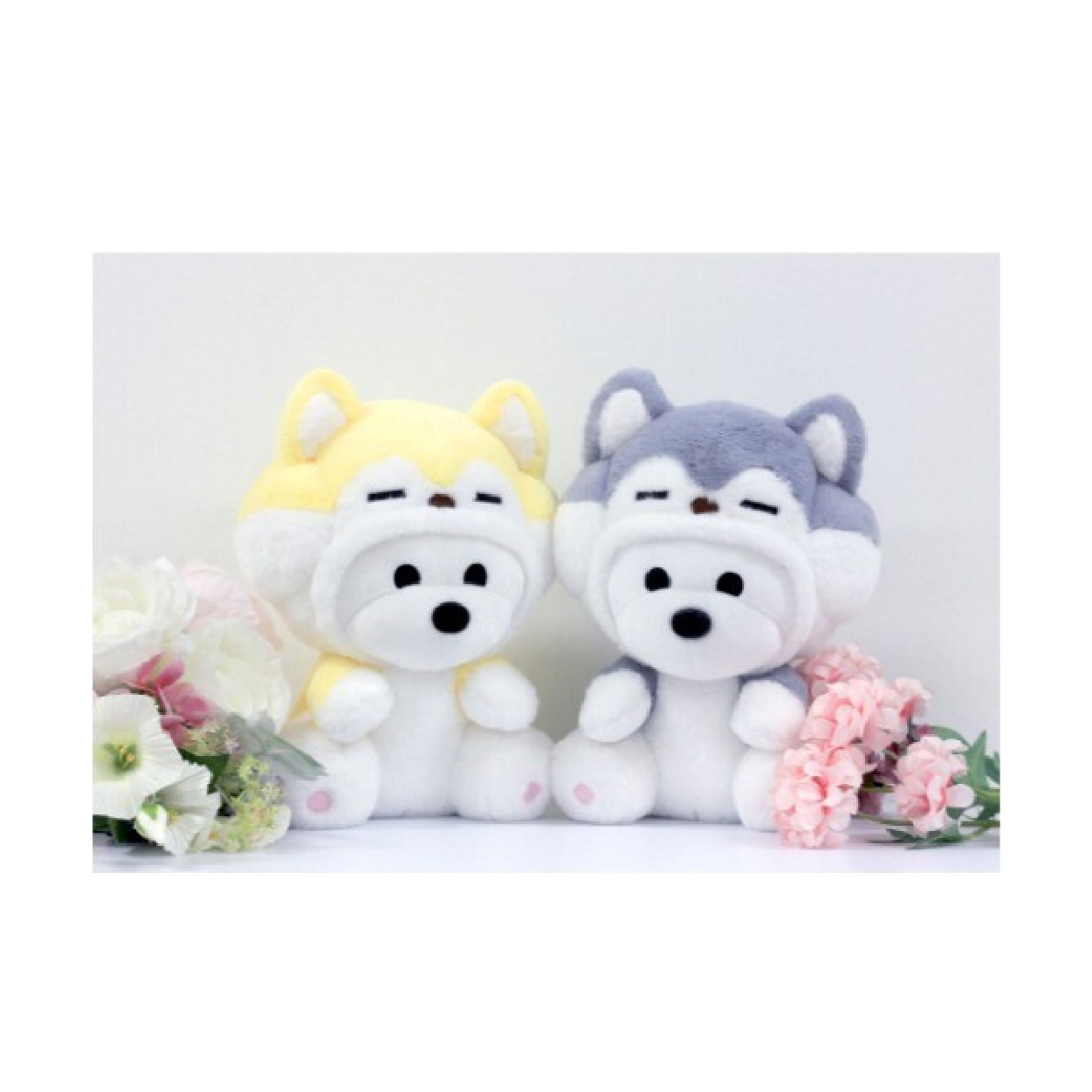 POOM | 비숑 푸들 허스키 코스튬 기다려 빵아 동물 인형 25cm