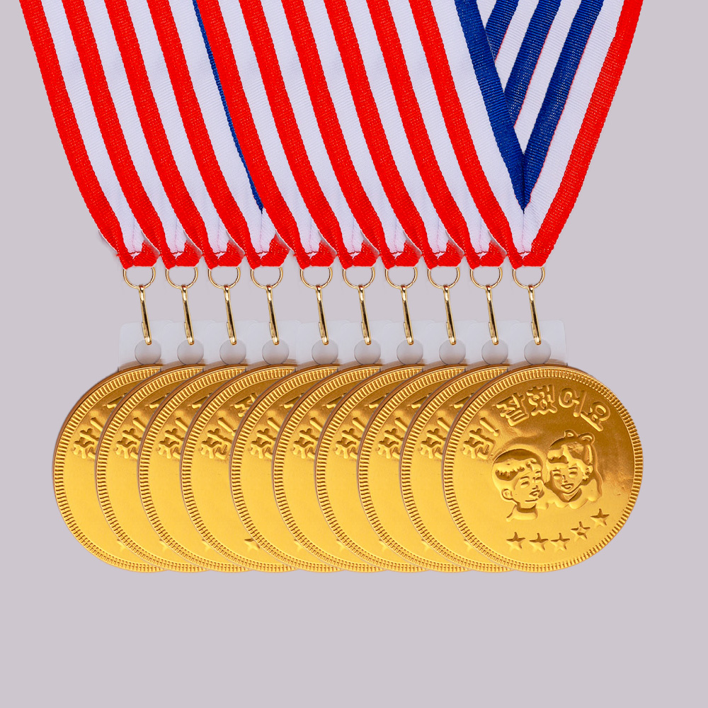 POOM | 금메달초콜릿 참잘했어요 메달 10개 묶음