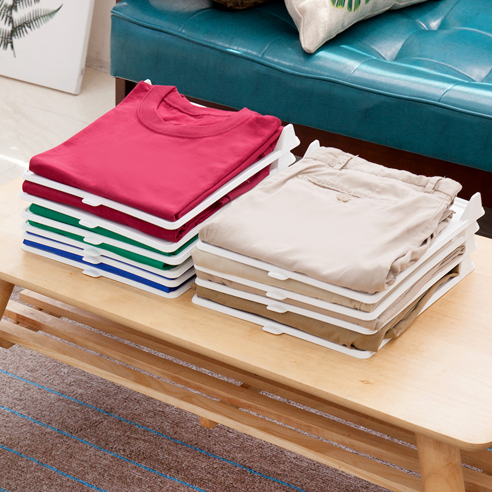 POOM | 칼각 옷정리 트레이 30P 옷 수납 폴더 반팔티 정리