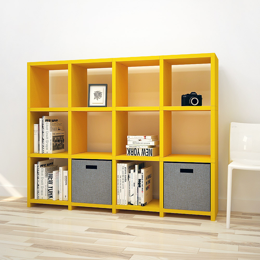 POOM | 장식장책장 L4-3 큐빅스1P