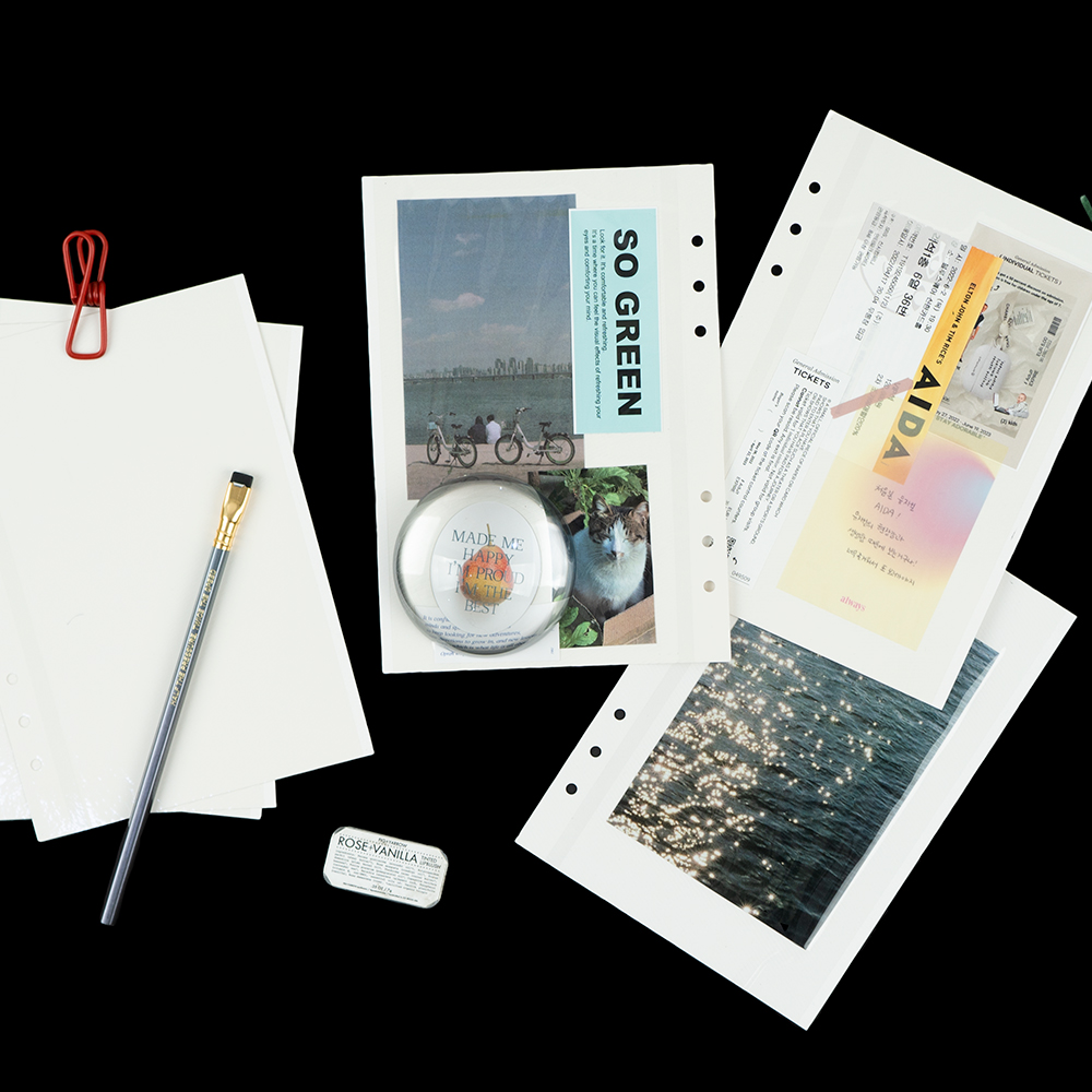 POOM | 루카랩 A5 6공 접착식 앨범 양면 리필속지 10매 세트